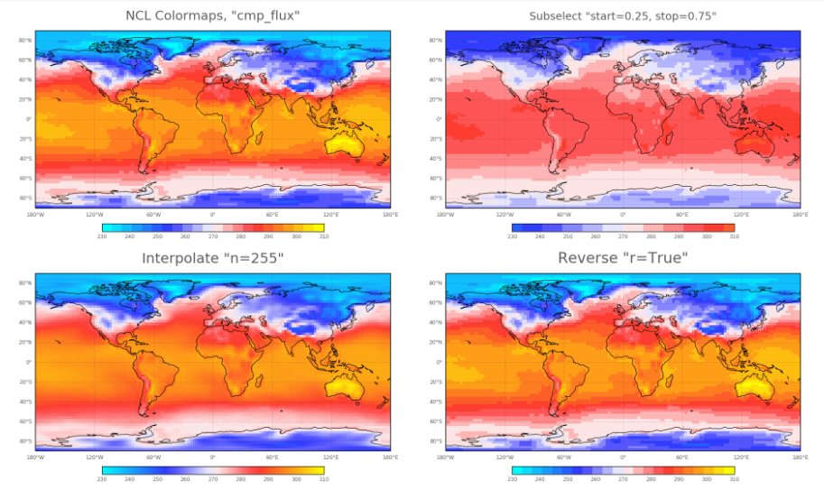 ah on Twitter: "Ported over NCL colormaps to Python with additional interpolation/subselection ...
