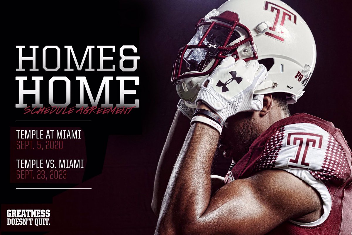 Temple & Miami finally ink home & home : r/CFB