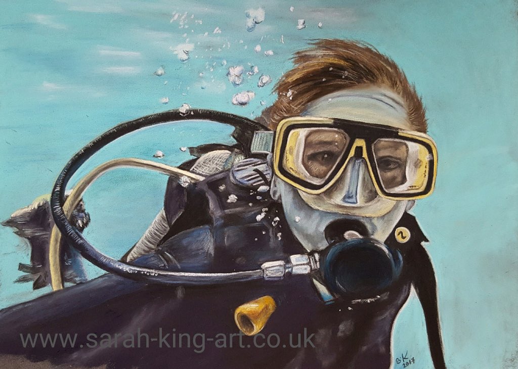 Scuba Diver Painting