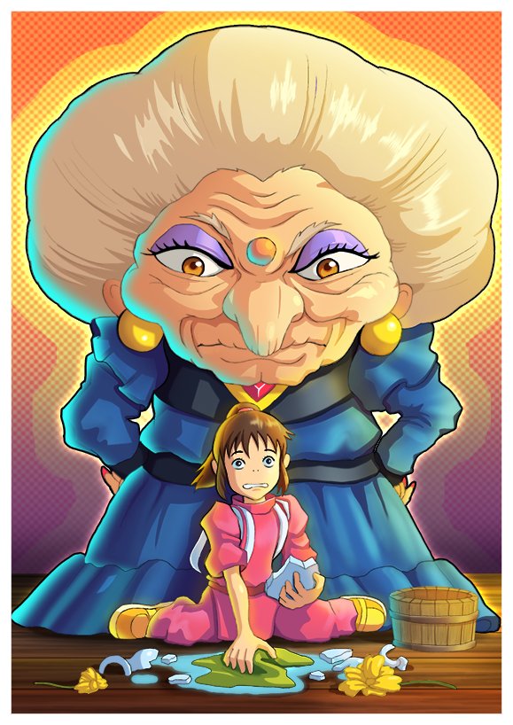 Creepy Old Lady Cartoon