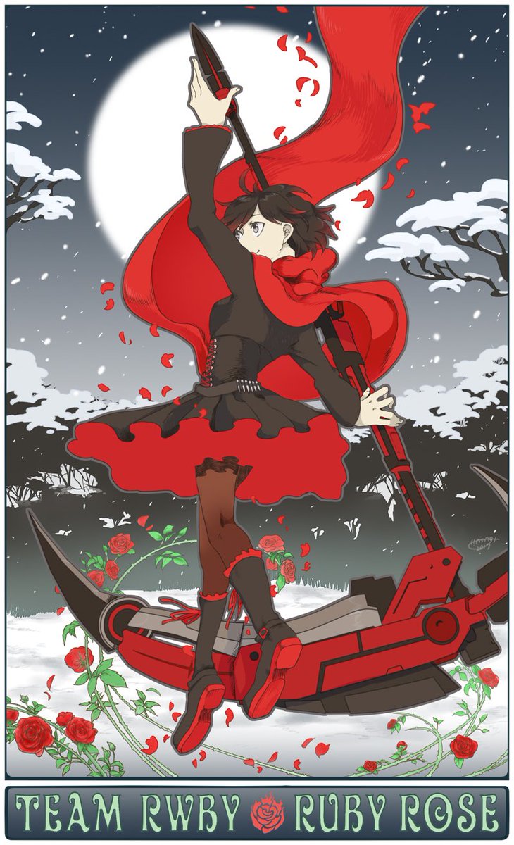 Ruby Rose of team RWBY [by 浅黄春佳 (@asa0417spring) on Twitter] : r/RWBY