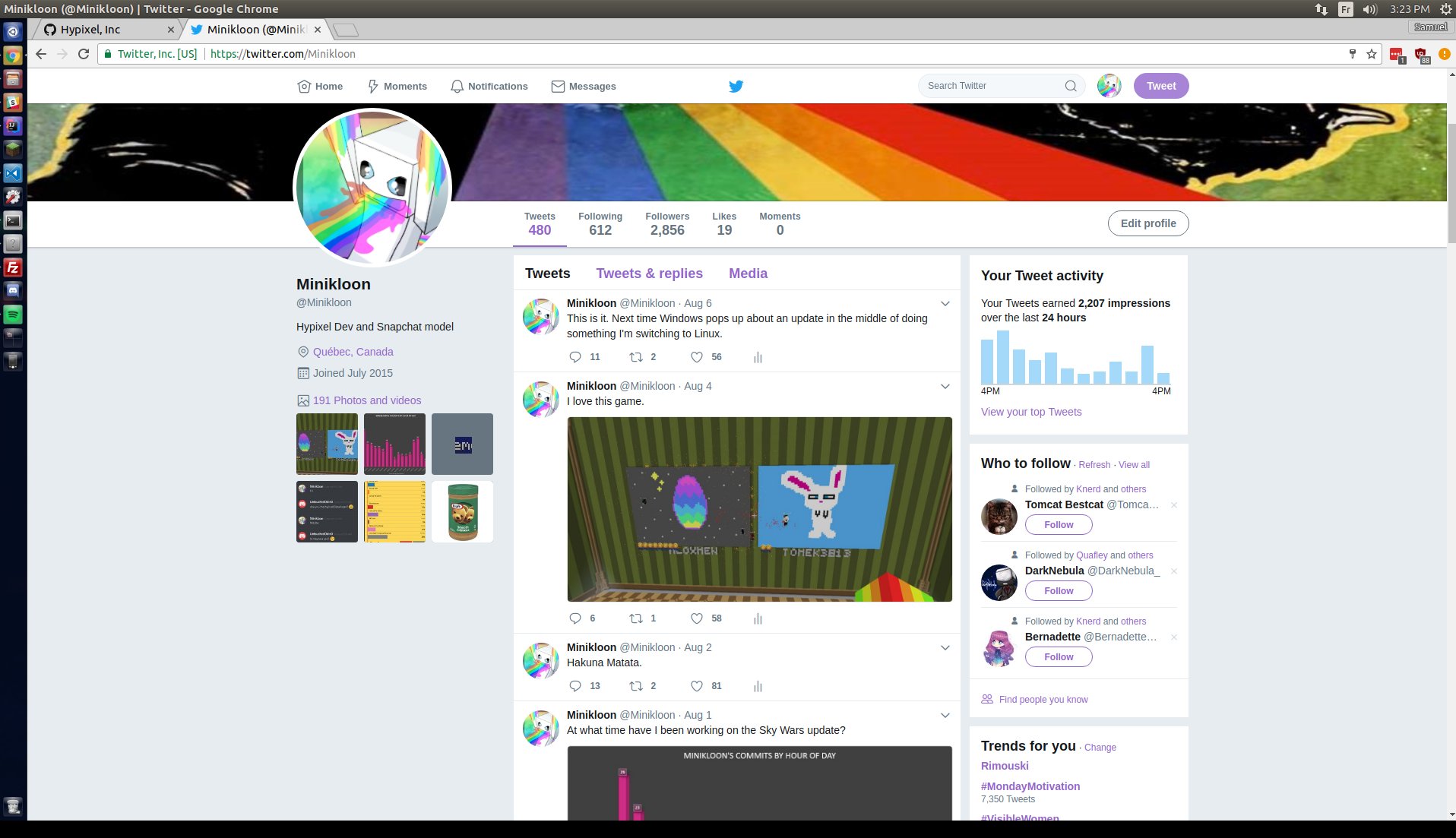 Minikloon on Twitter: "Aaaaand... I'm on Linux. https://t.co/C14enFcfRR" / Twitter