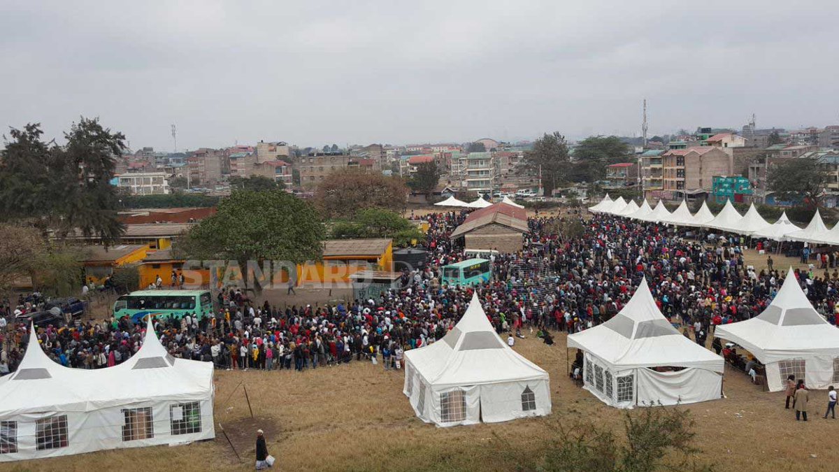 Aerial photo of Umoja 1 Primary School - Kenya's biggest polling ...