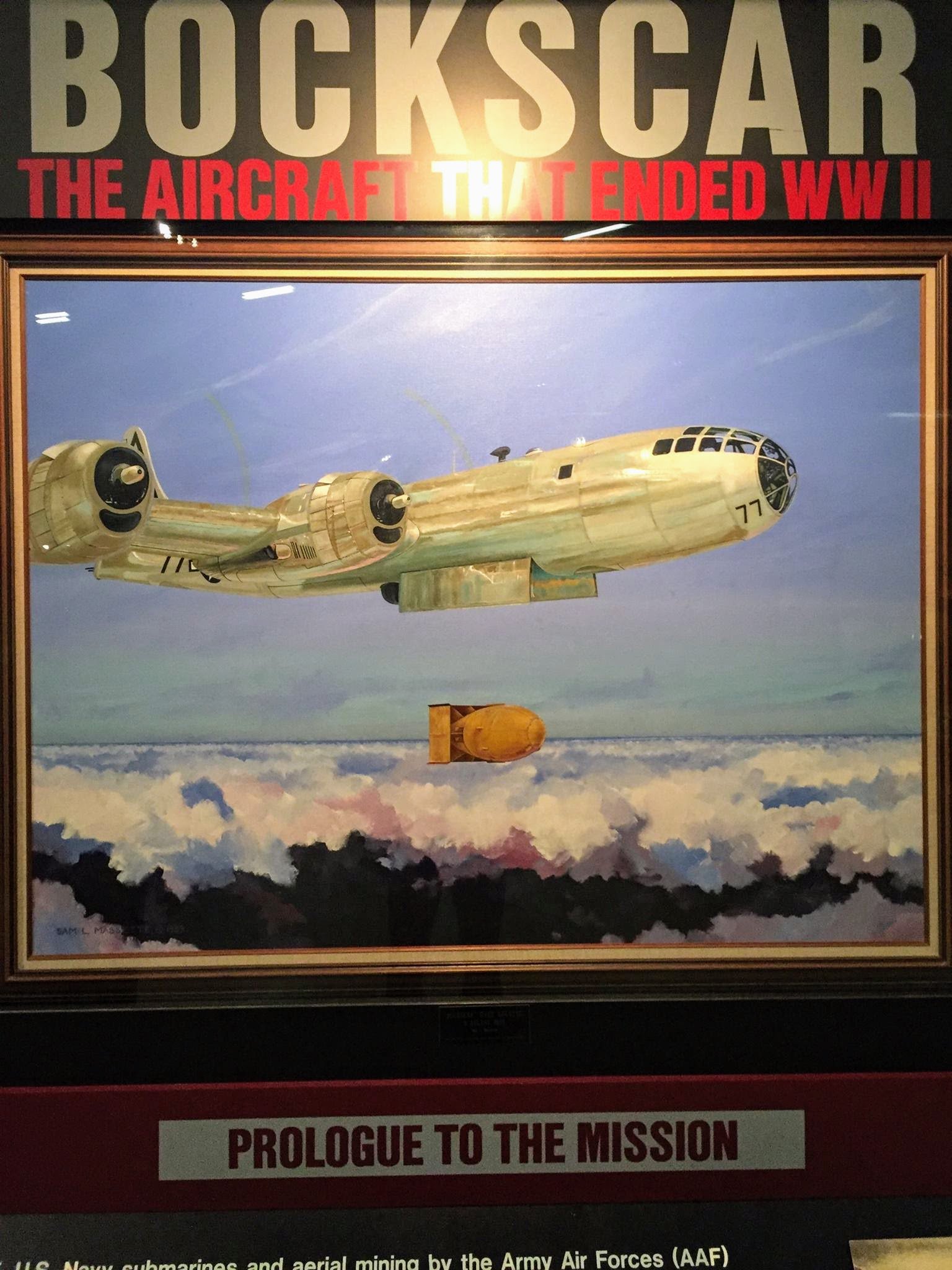 渡邉英徳 wtnv on Twitter: "B-29「ボックスカー」の説明パネル。「第二次世界大戦を終わらせた爆撃機」として，勇壮なイメージのイラストが添えられています。館内に，被害状況に ...