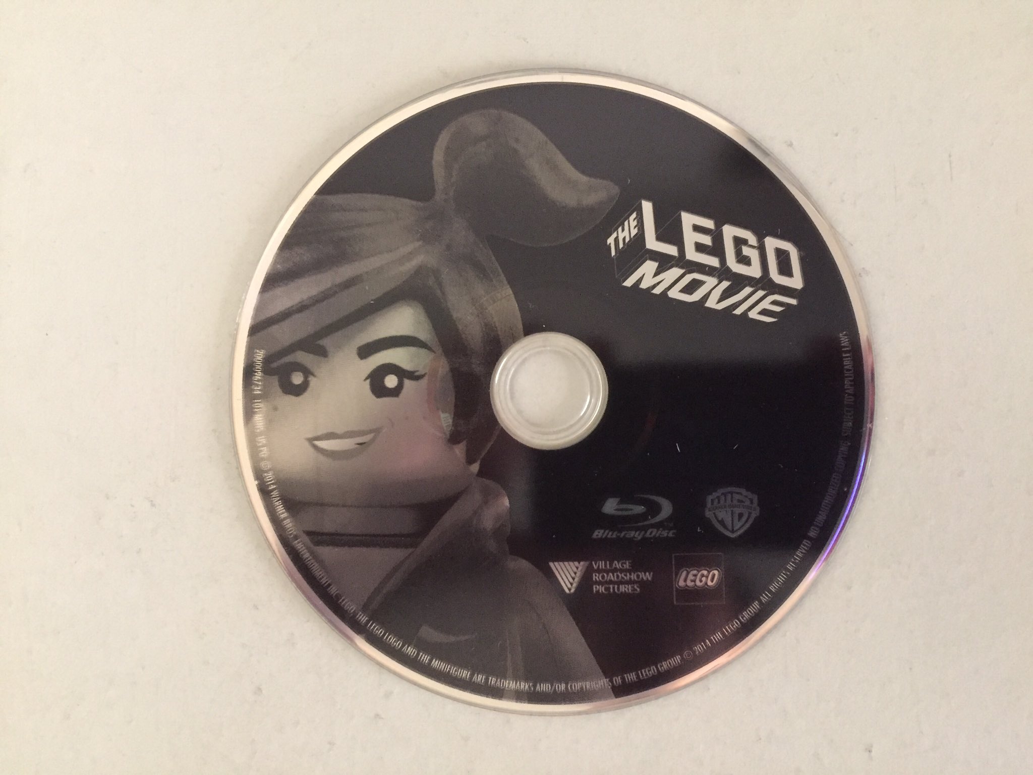 The Lego Movie Blu Ray Disc