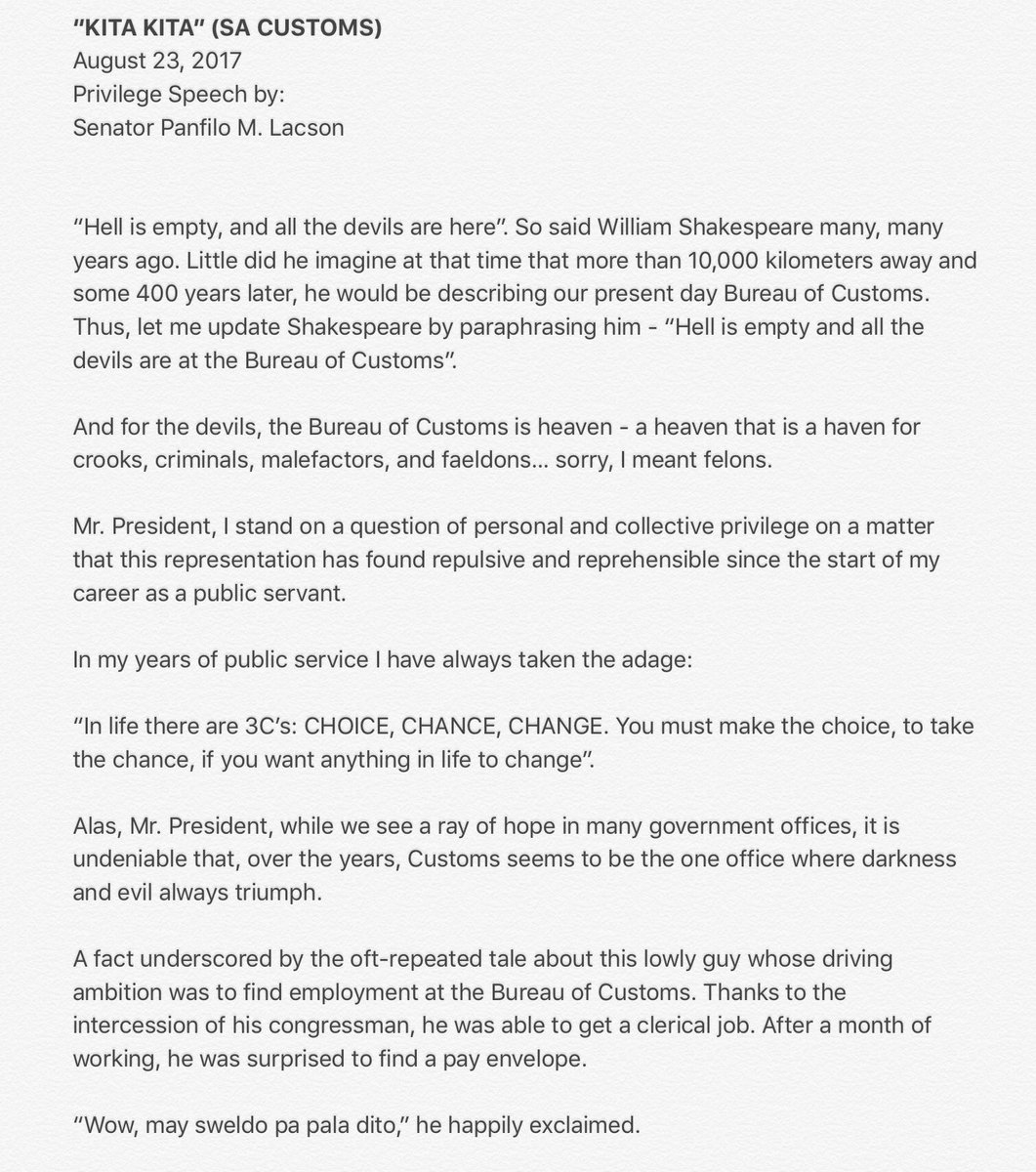 GMA News on Twitter: "Last parts ng privilege speech ni Sen. Lacson | @nimfaravelo https://t.co ...