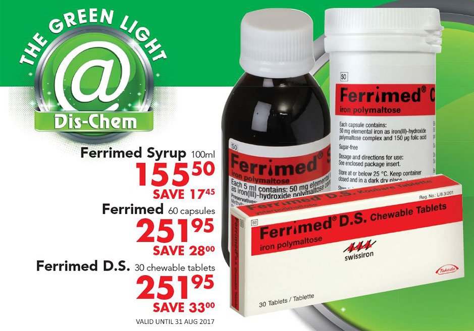 Dis-Chem On X: Save R40 On Ferrimed 60 Capsules! Buy Now>> , 58% OFF