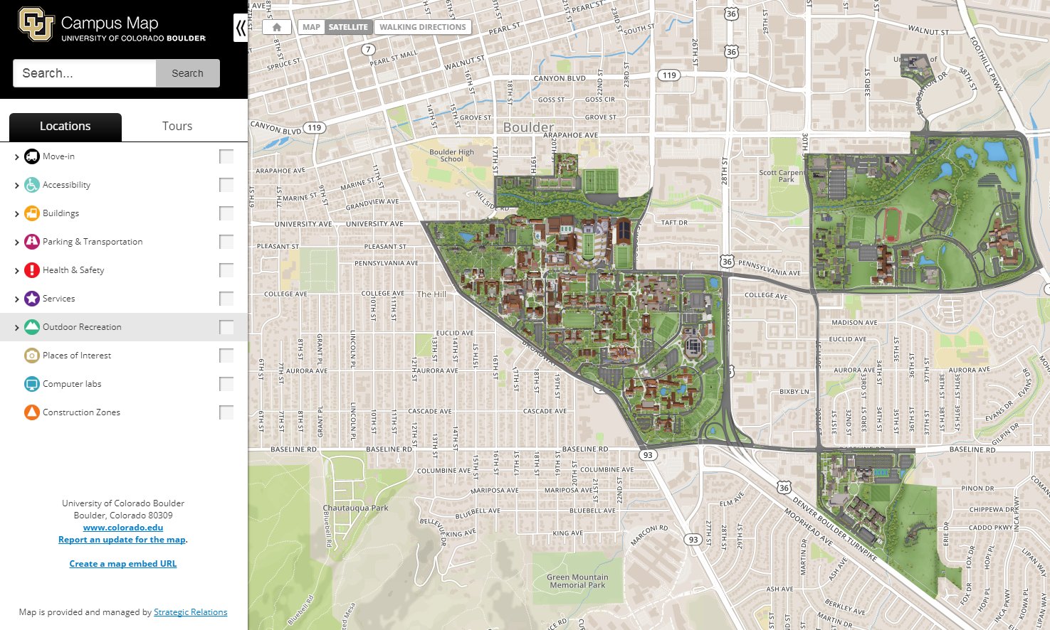 University Of Colorado Map University Of Colorado Boulder 2021 Master