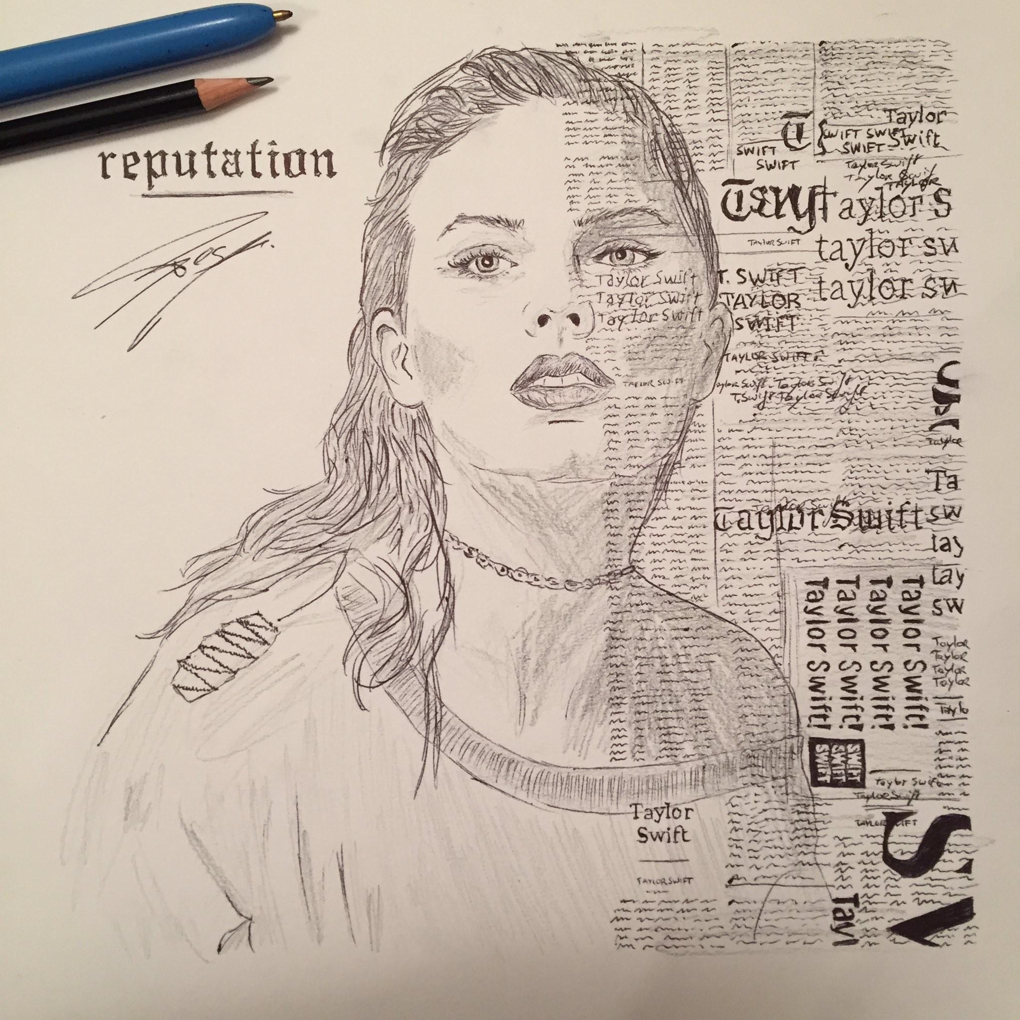 Taylor Swift Drawing Easy
