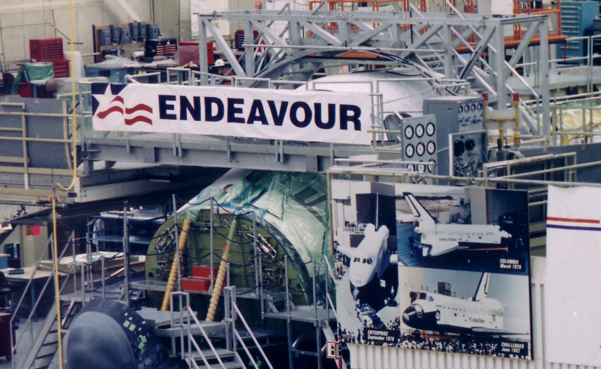 Shuttle orbiters when they were babies at their Palmdale birthplace ...