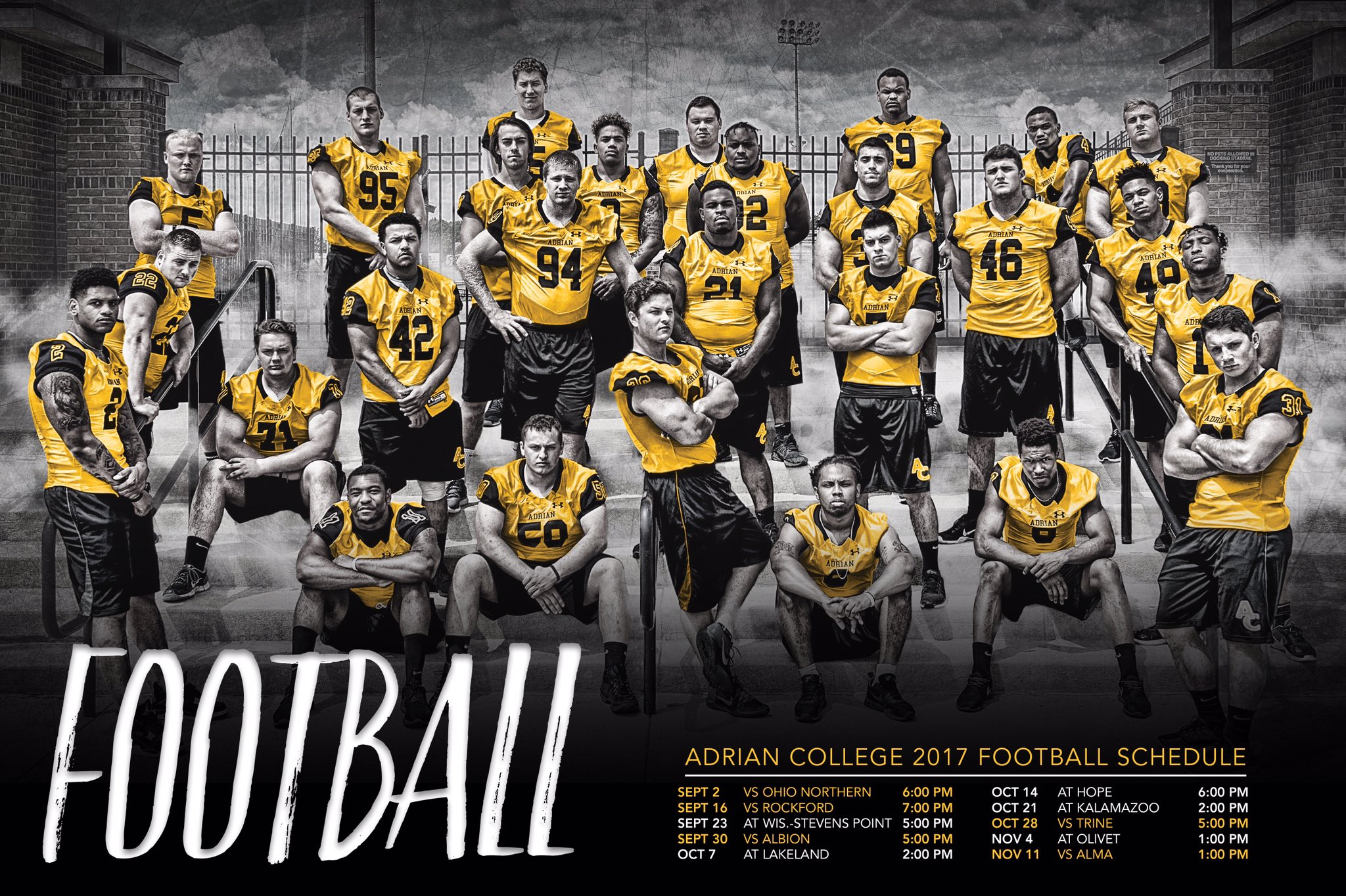 Adrian Bulldogs Football Senior Day