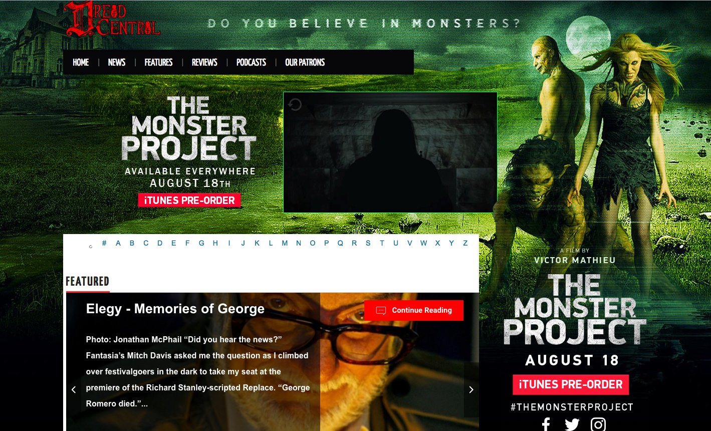 The Monster Project on Twitter: "Have you stopped by @DreadCentral to ...