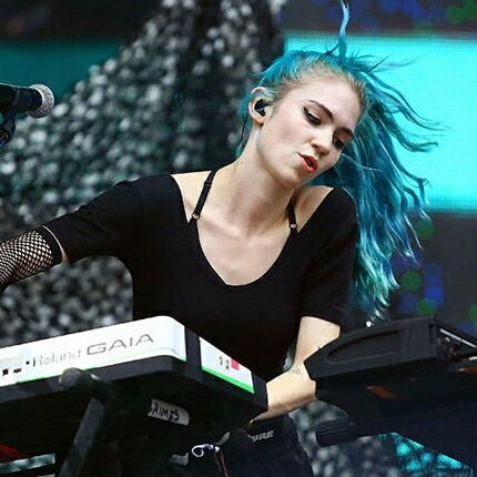 Grimes Musician Blue Hair