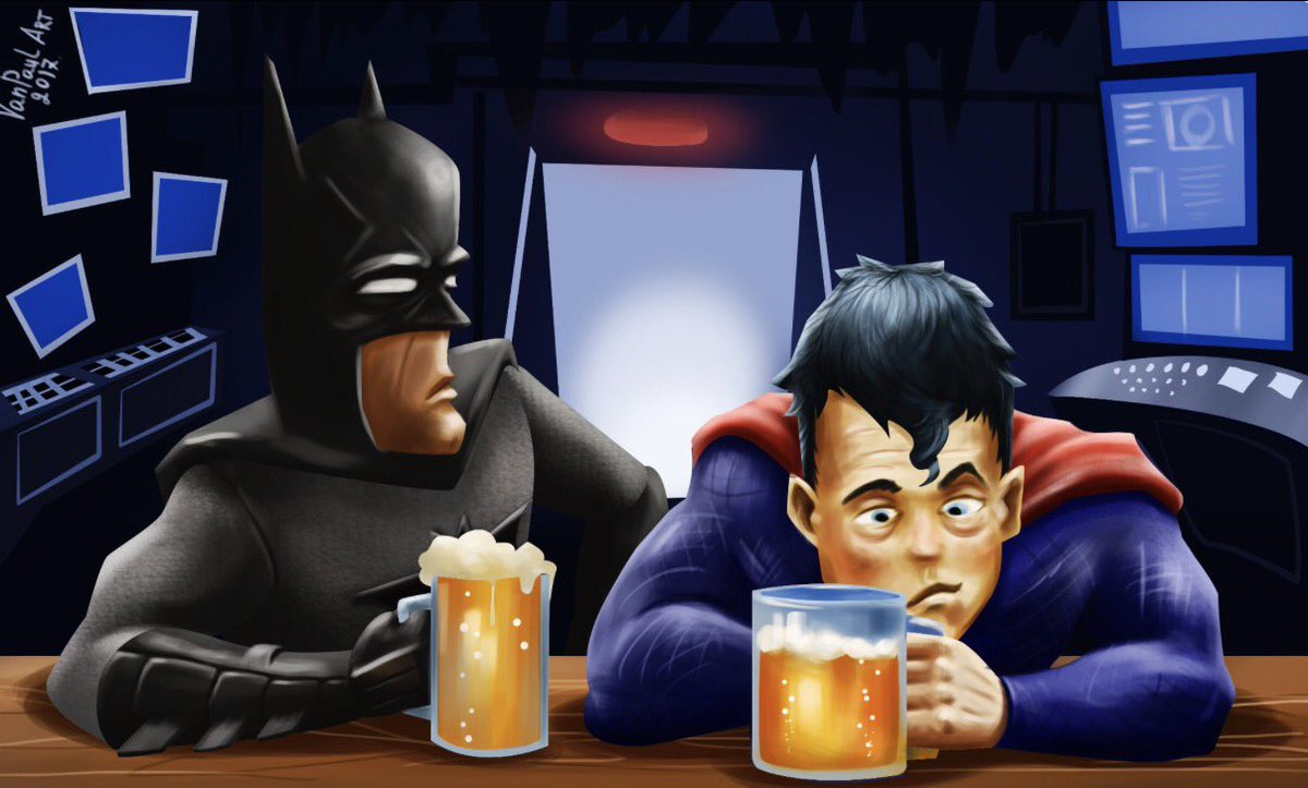 Batman Drinking Beer