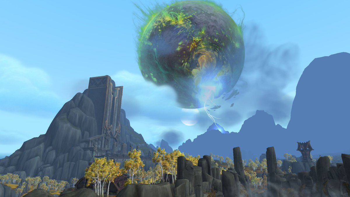During Legion Timewalking can Argus be in the sky plz. Just beause ...