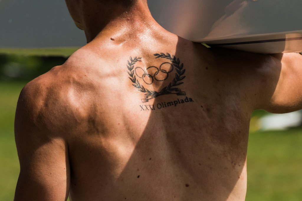 Rowing Oars Crossed Tattoo