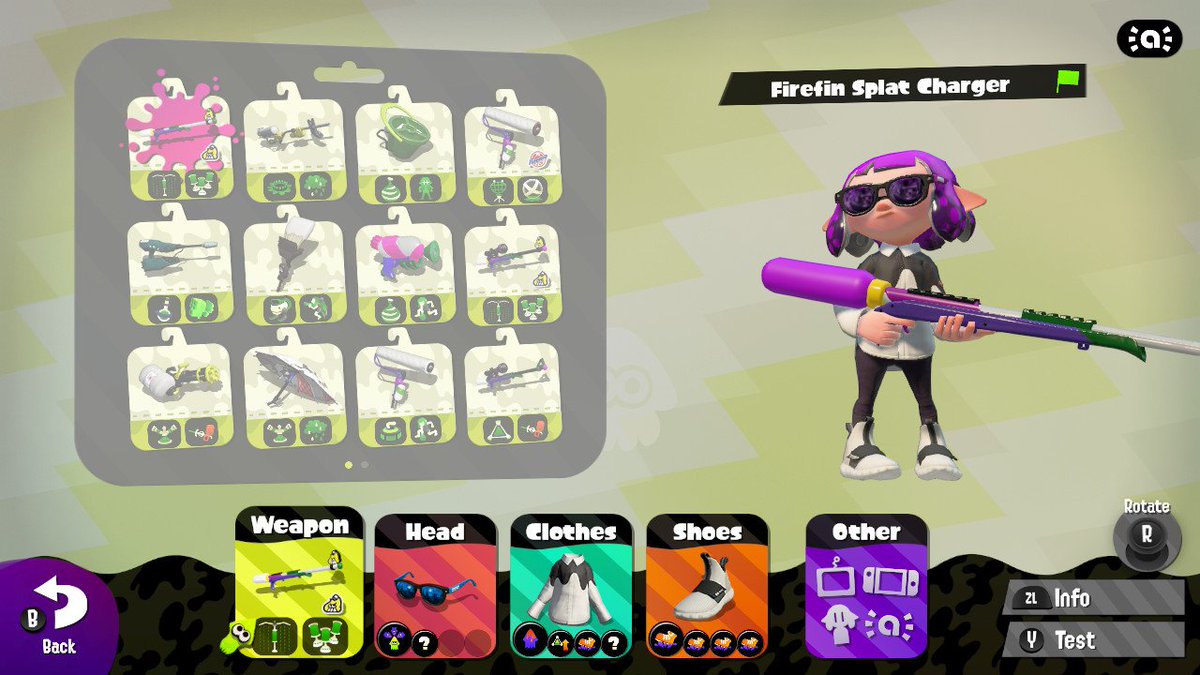 Here's a list of all the gear in Splat2 along with their possible ...