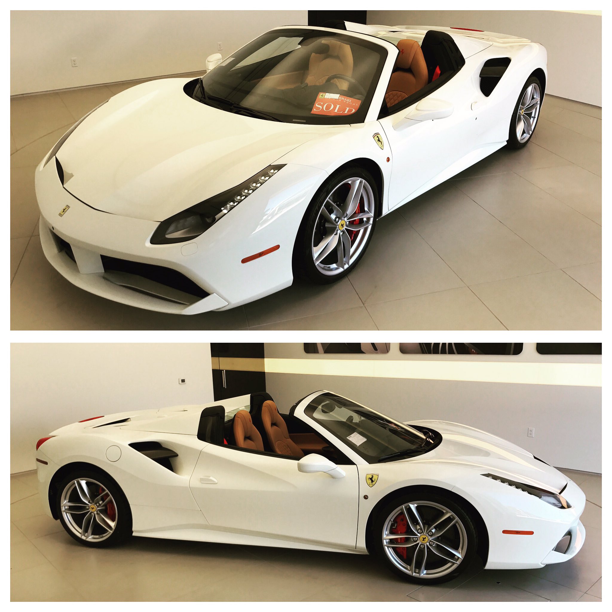 White Ferrari Spider