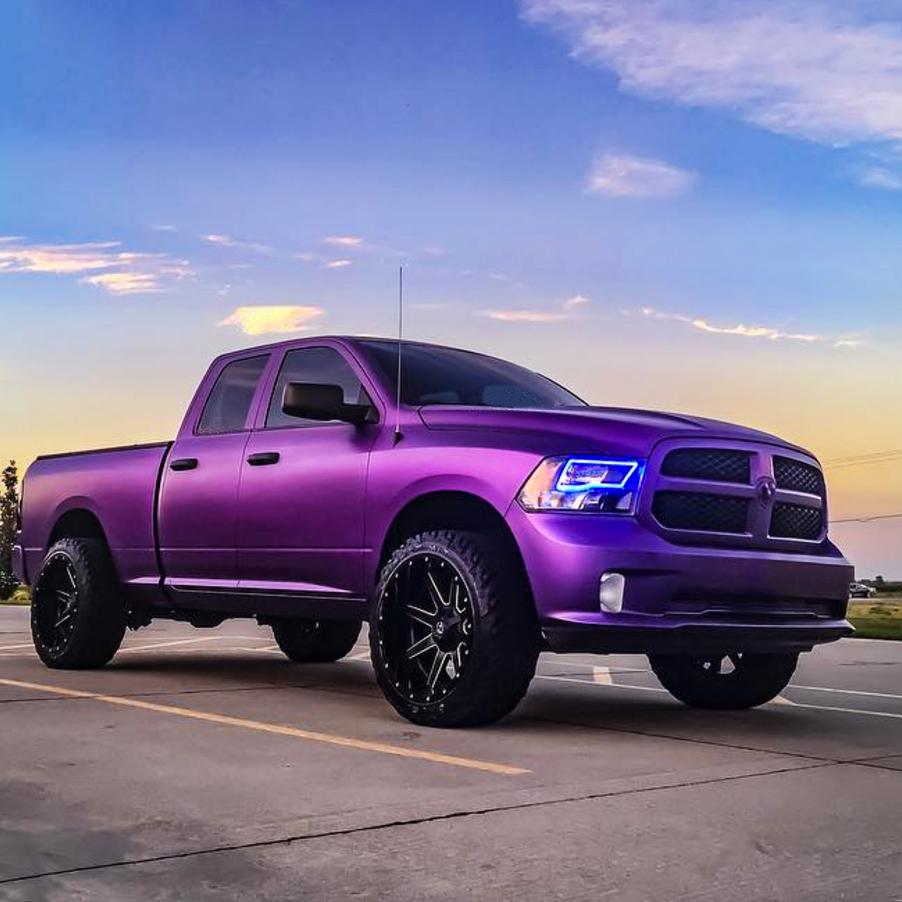Lifted Purple Truck