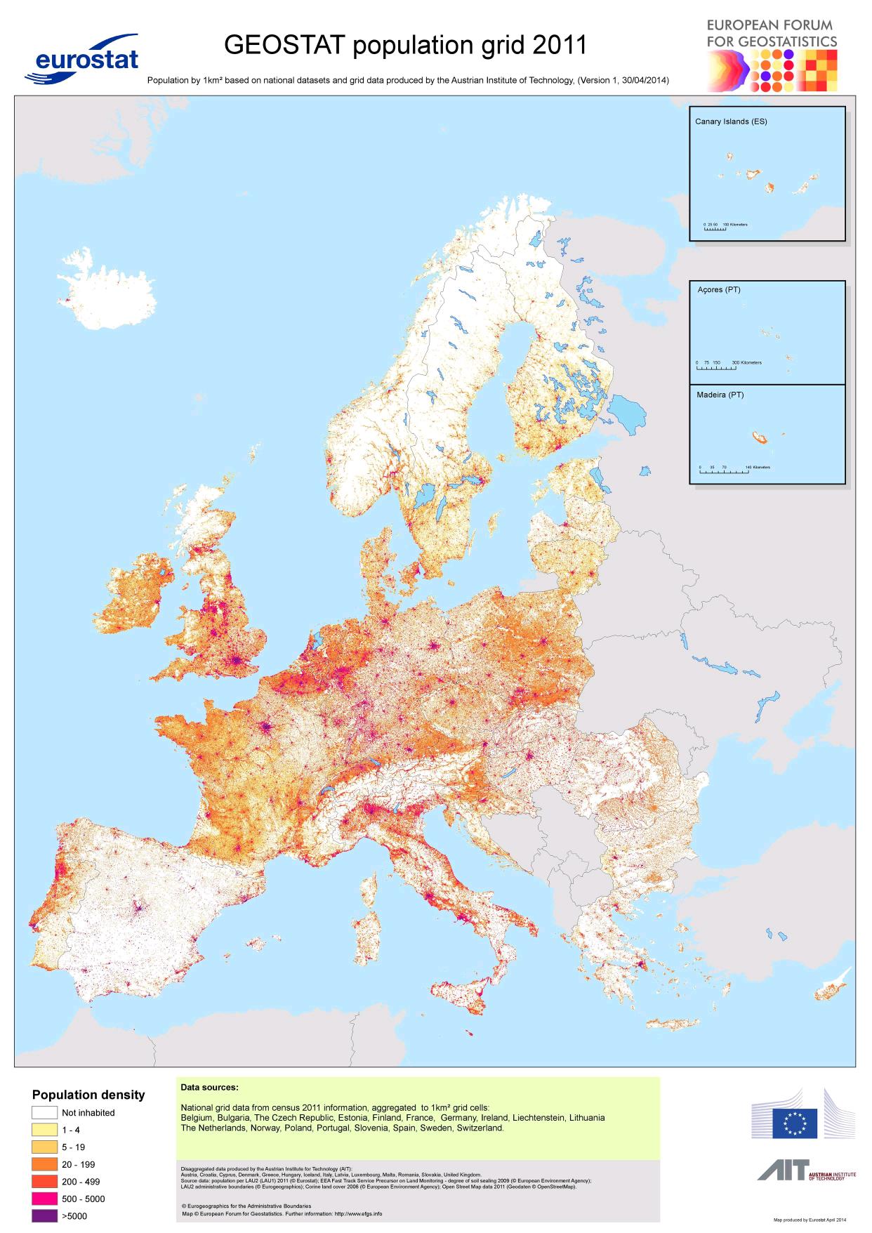 Austrian Population Density Map