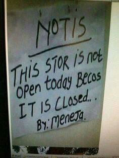 Why is the store not open today? : r/pics