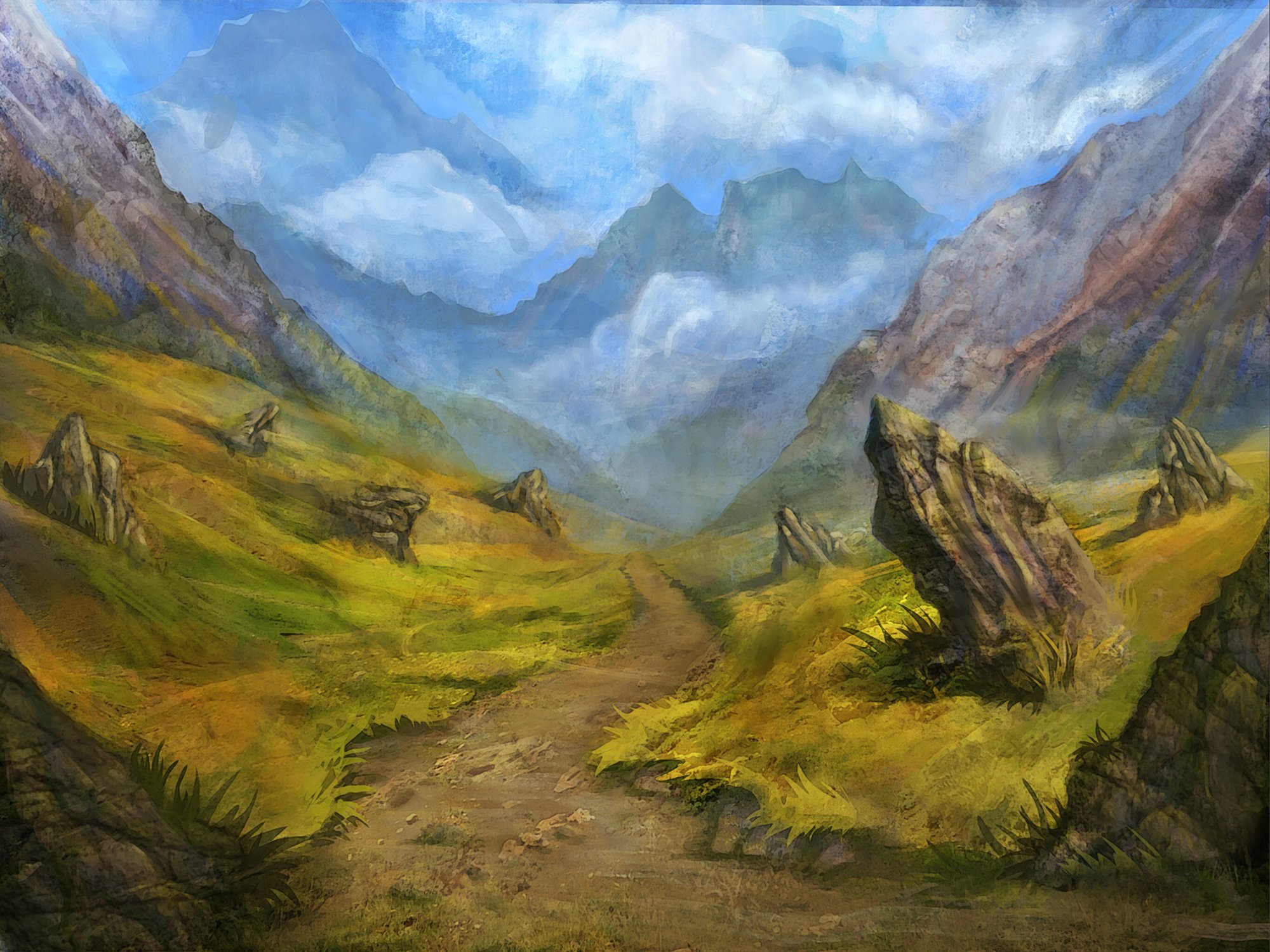Mountain Path Painting