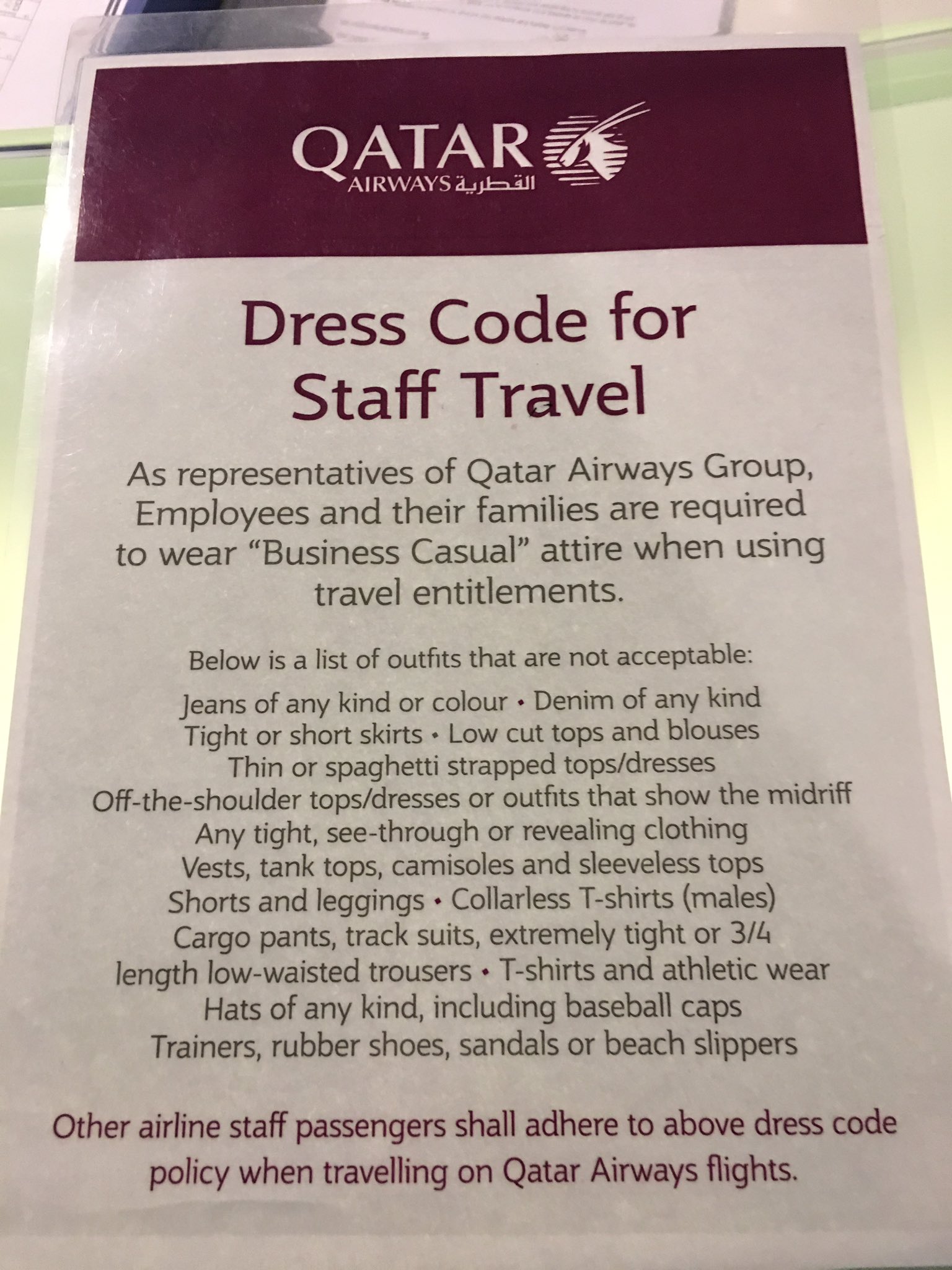 qr staff travel dress code | Dresses Images 2025