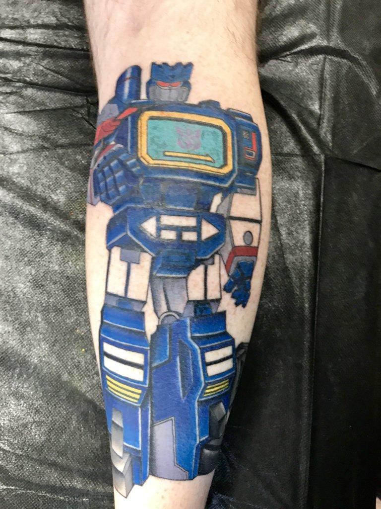 Soundwave Transformer Color Tattoo