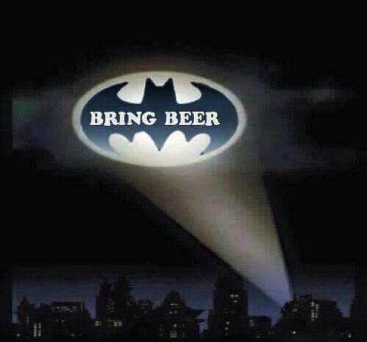 Batman Drinking Beer
