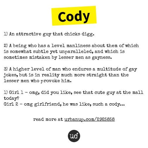 The Name Cody Means