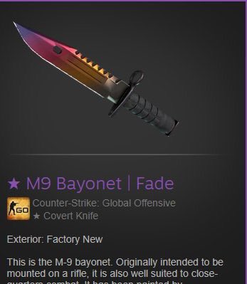 M9 Bayonet Fade