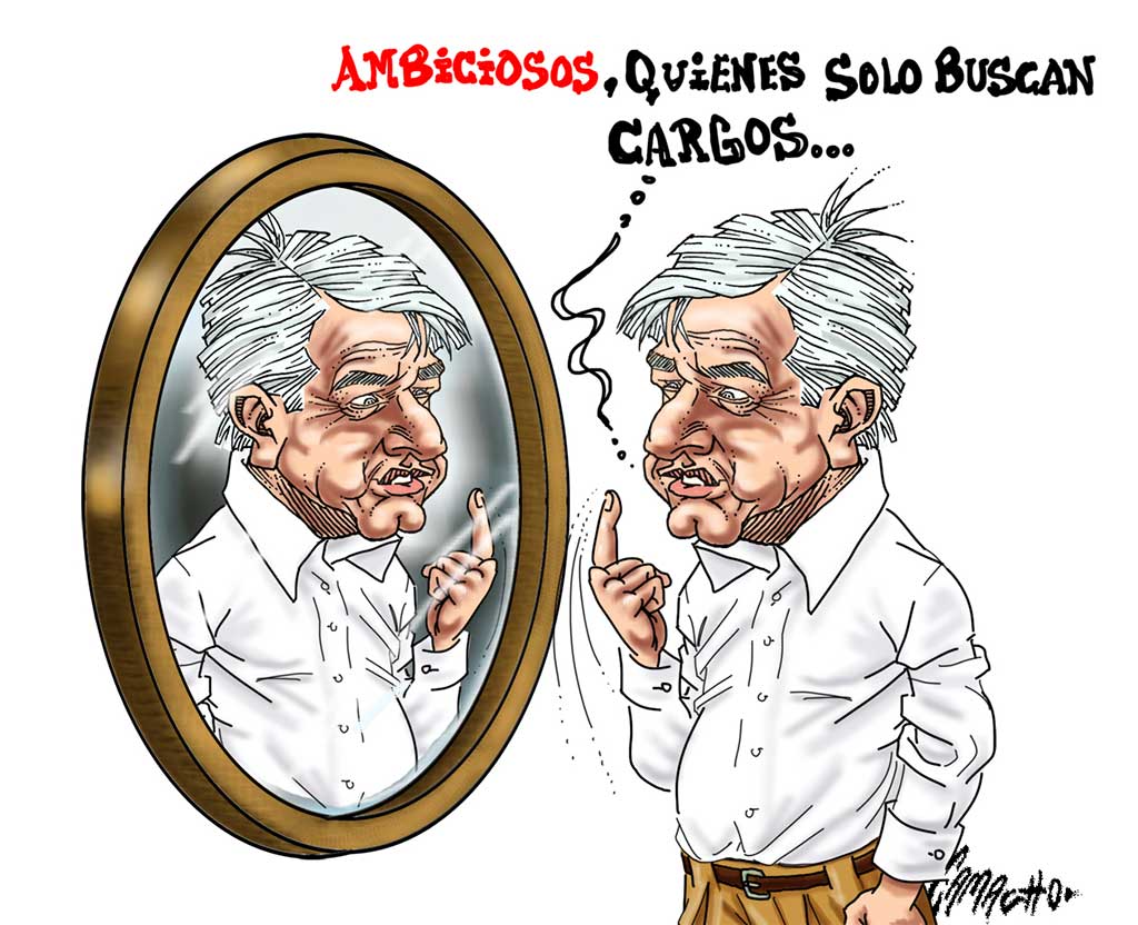 Cartón Hoy en CartonCamacho, AMLO se mira en el espejo y cuestiona a ...