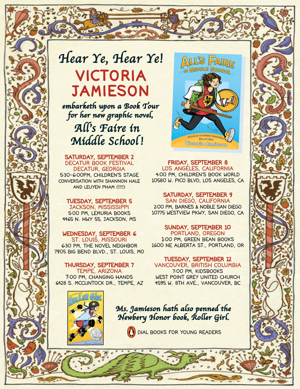 Hear Ye, Hear Ye! VICTORIA JAMIESON embarketh upon a Book Tour for her ...