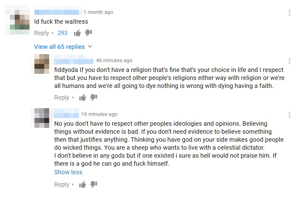 Typical Youtube Comments