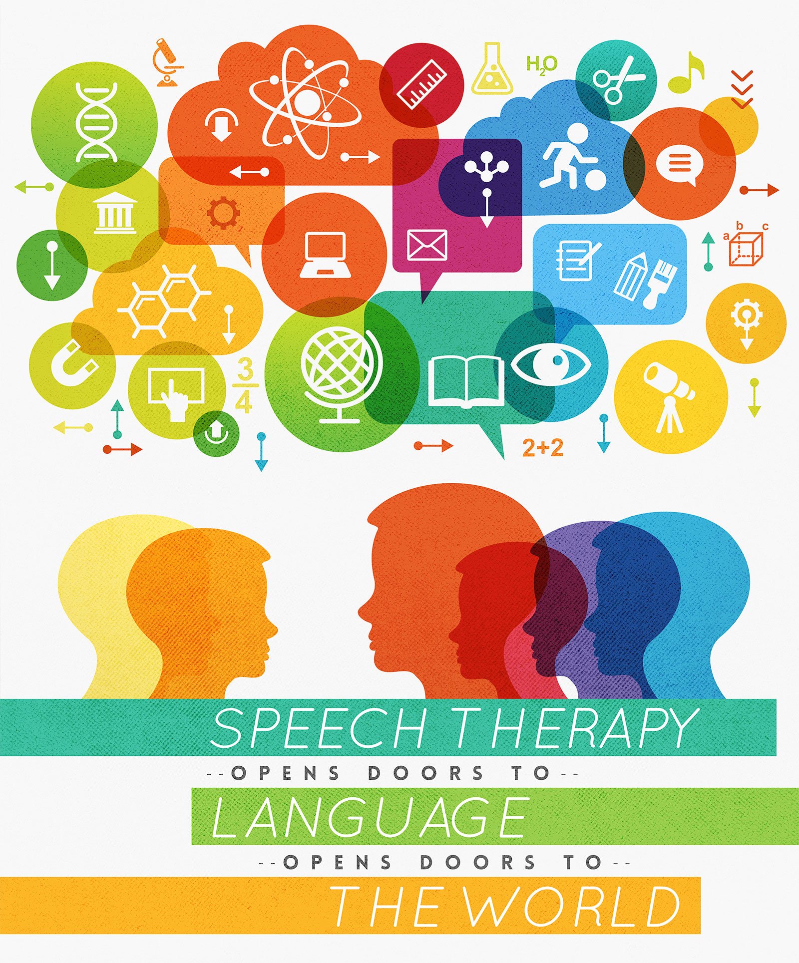 Colorful Speech Therapy Posters