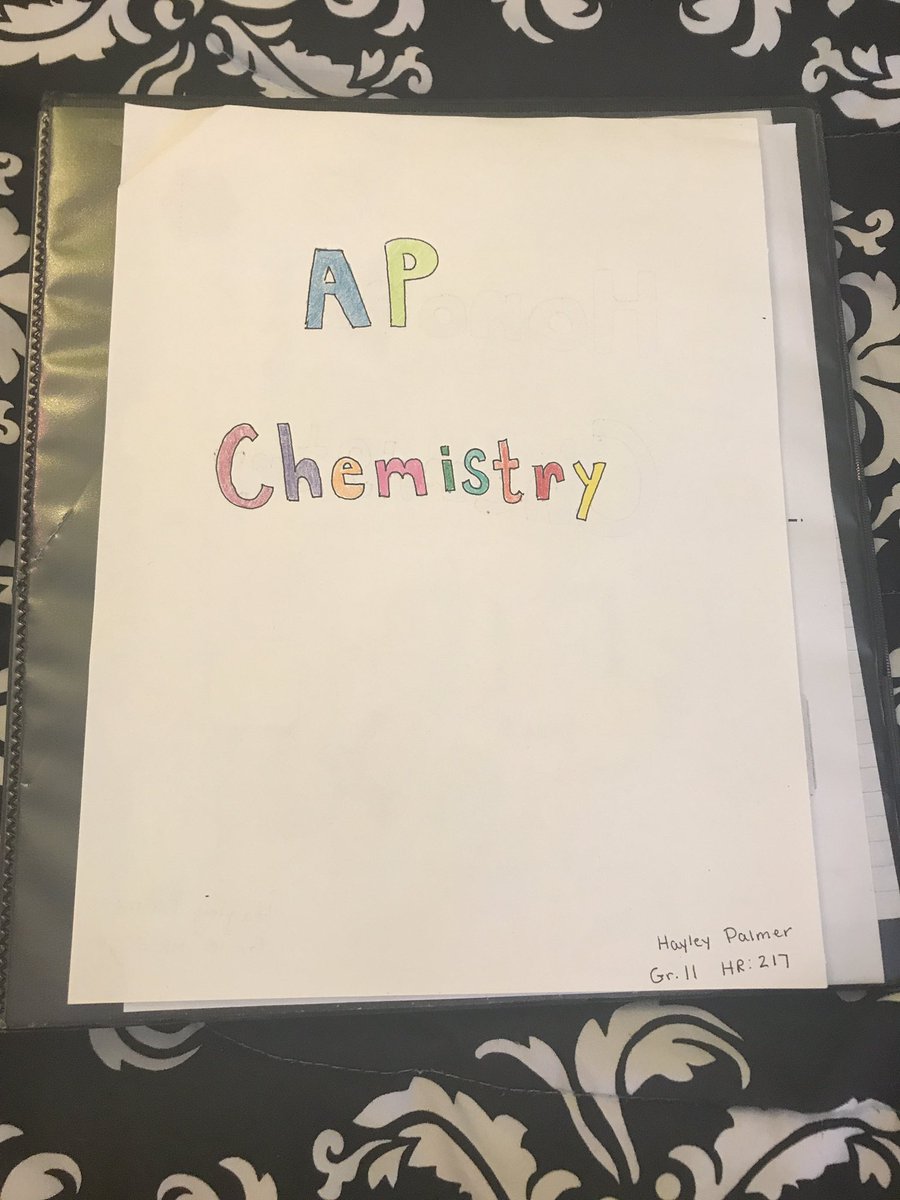 Chemistry Binder Cover