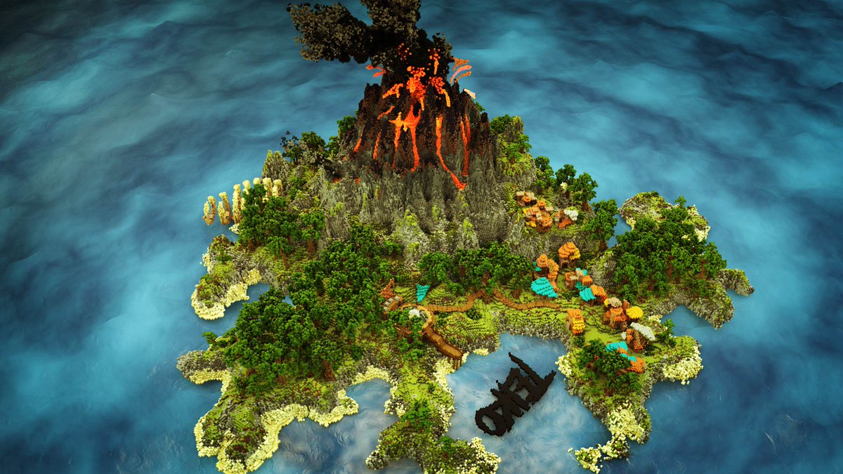 Minecraft Volcano Island