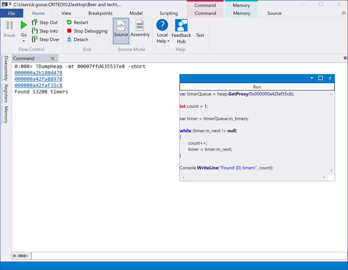 Kevin Gosse on Twitter: "The new #windbg is pleasantly easy to extend. Had some fun embedding a ...