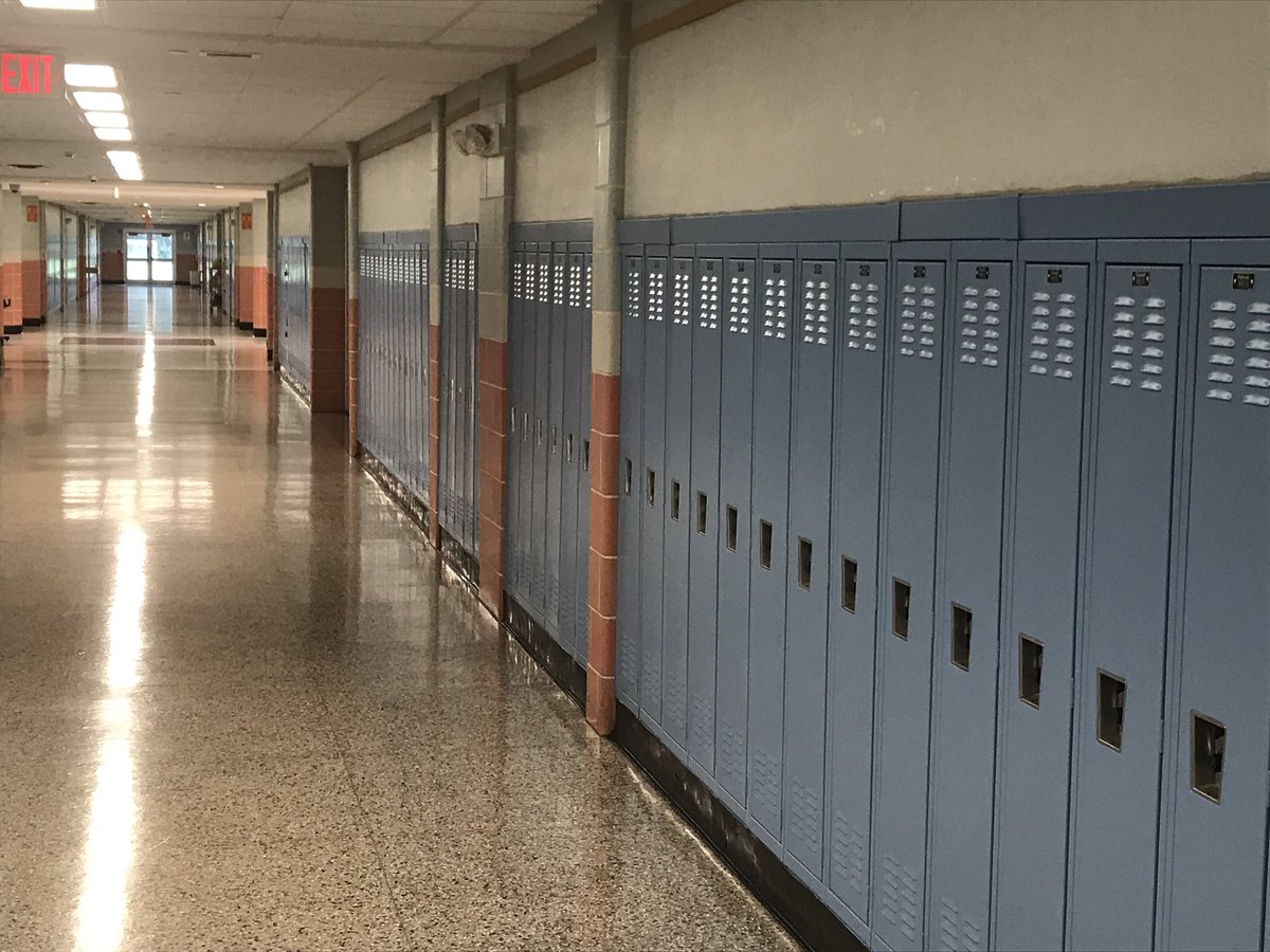 Middle School Hallway Lockers