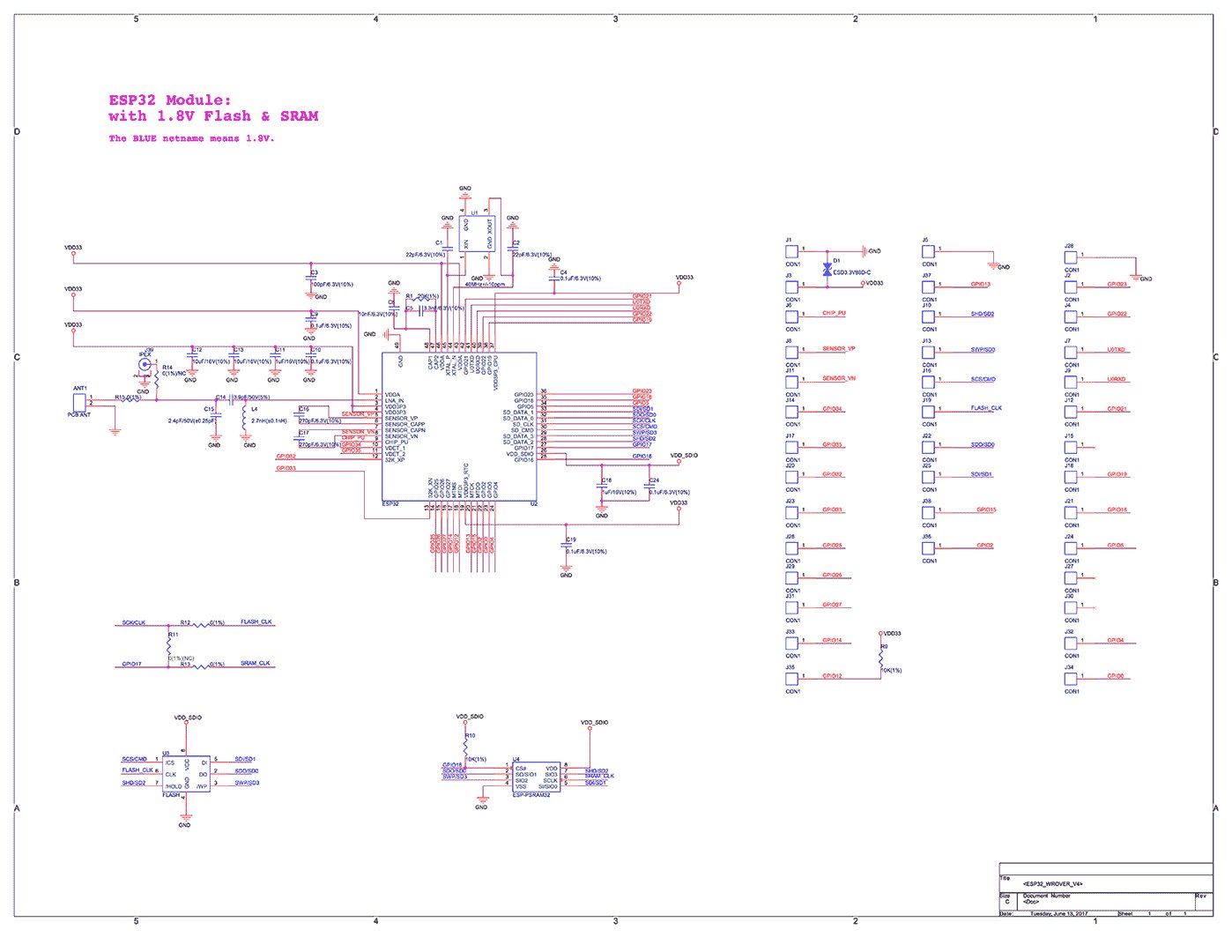Esp32 Wrover Schematic