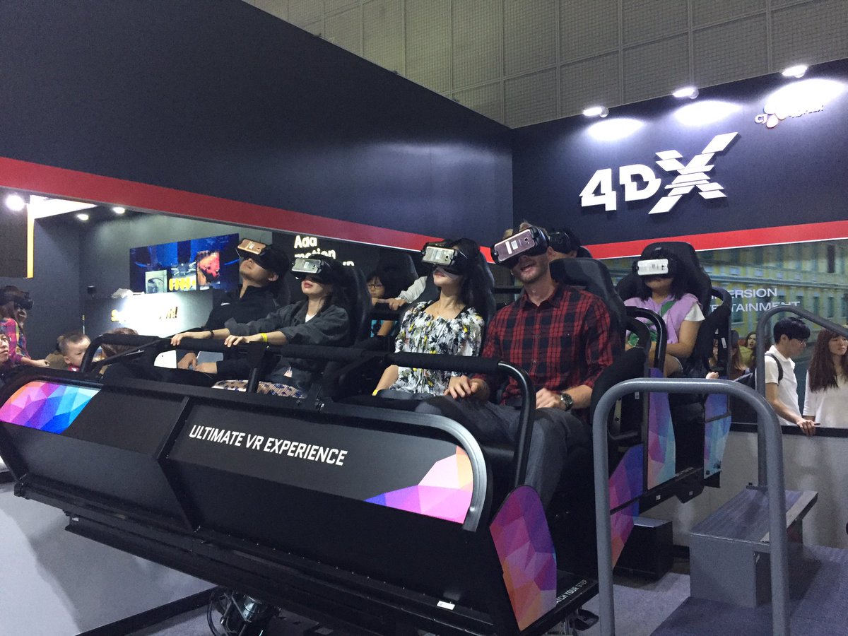 4DX on Twitter: "Many 4DX fans are experiencing the virtual world with realistic motions here ...