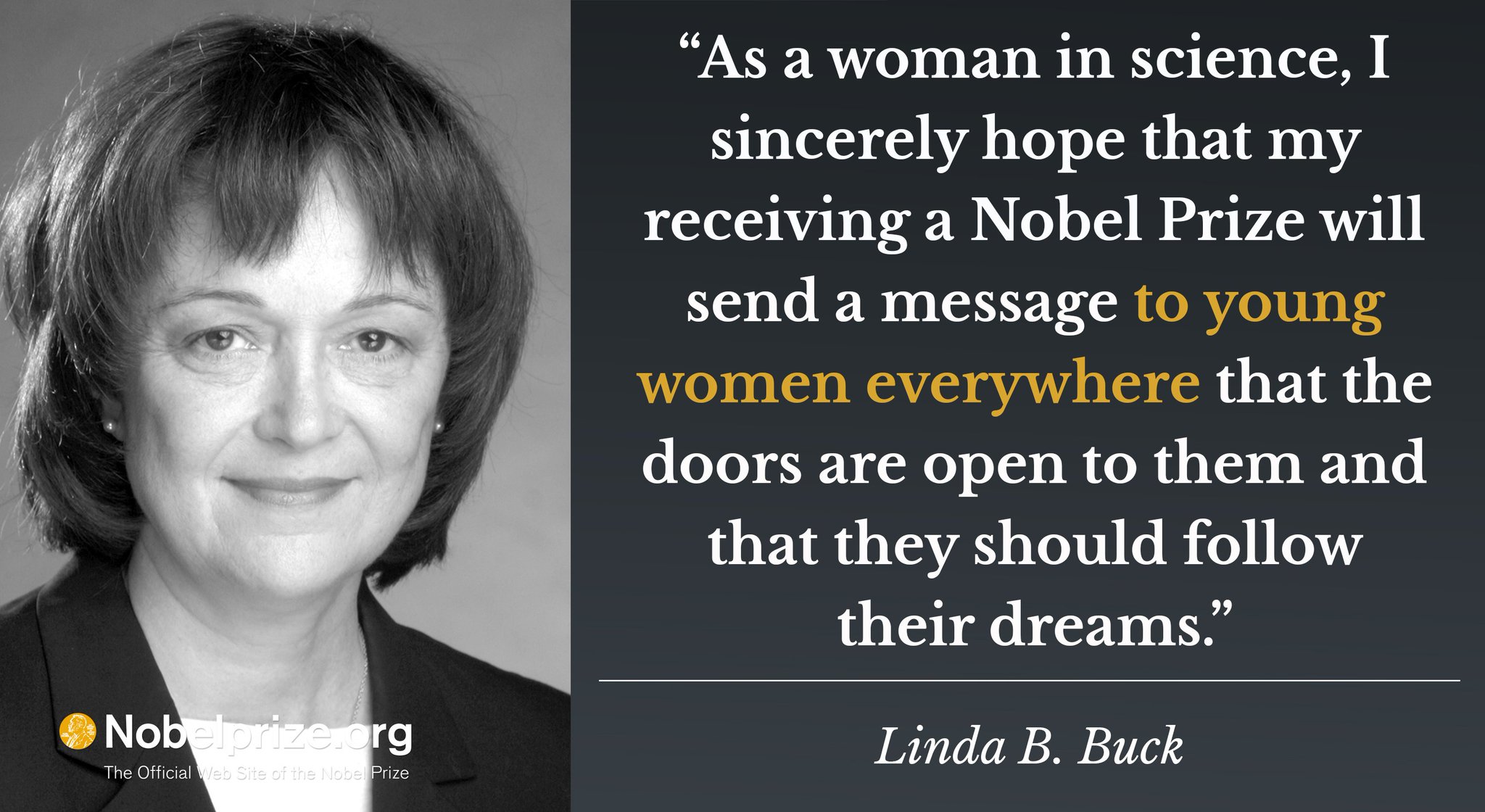 The Nobel Prize on Twitter: "Linda Buck #NobelPrize in 2004 for ...