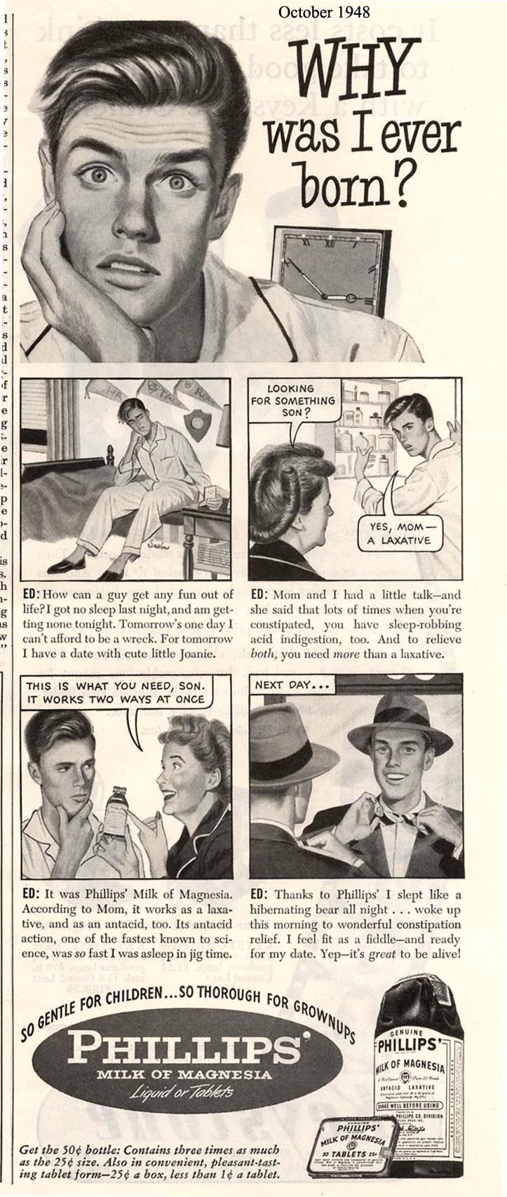 Whores Of Yore On Twitter 1948 Advert For Laxatives So You Can
