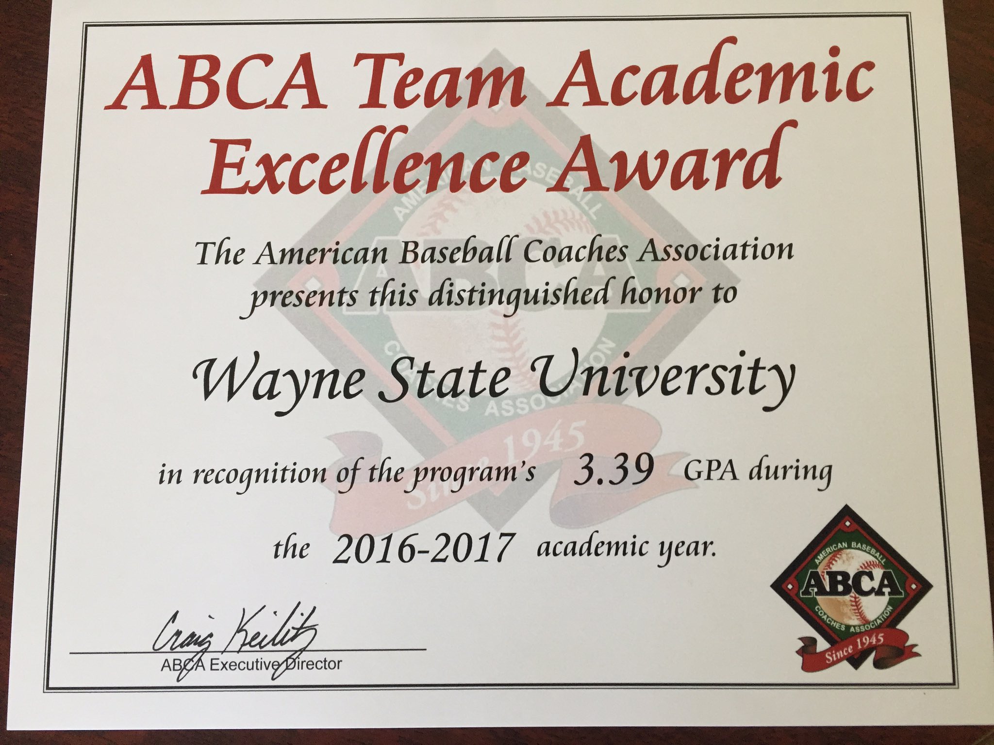Academic Excellence Award
