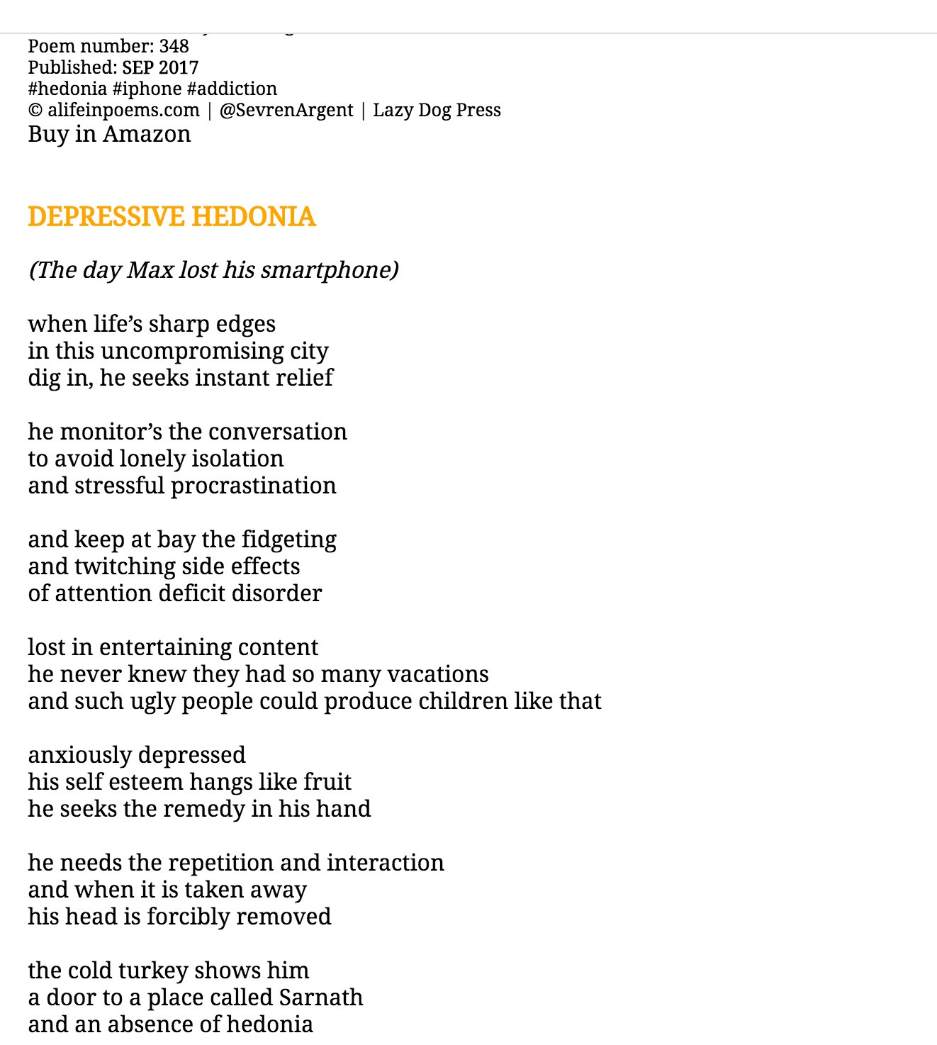 Depressed Poems About Life