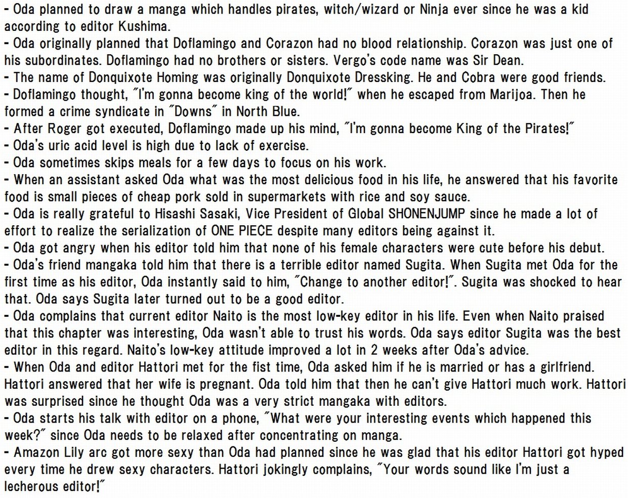 One Piece Oda Interview