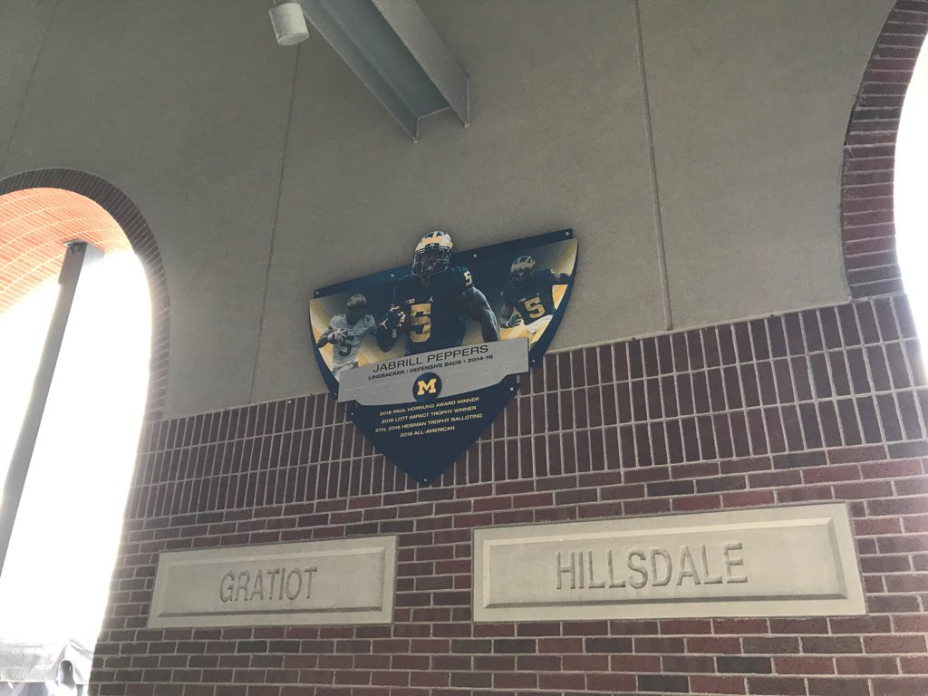 Peppers & Butt plaques added to Michigan Stadium concourse | mgoblog