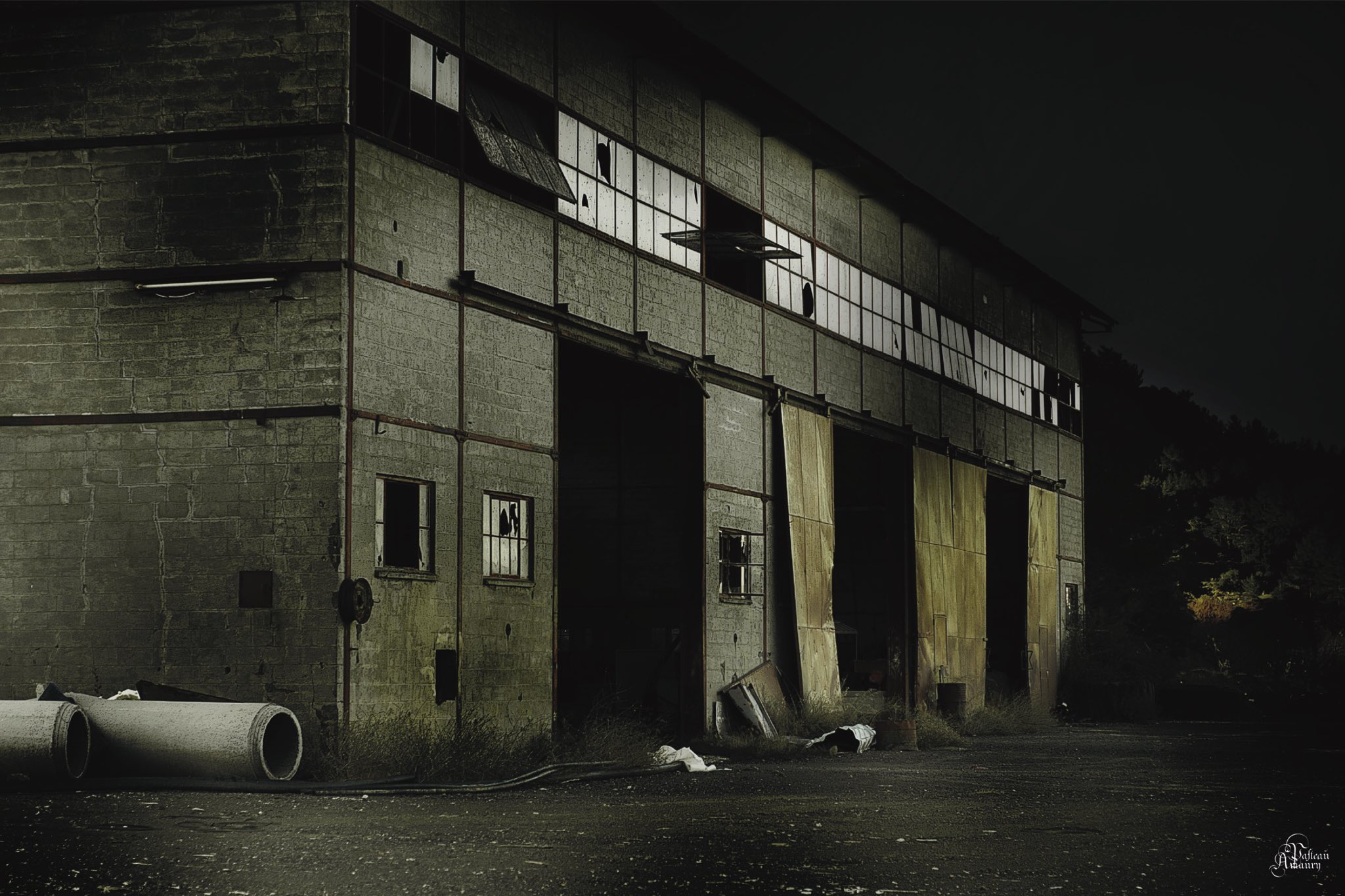 Warehouse Outside Night
