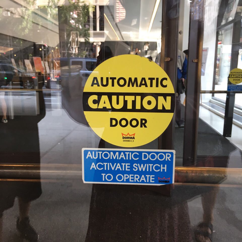 Stanley Automatic Door Decals
