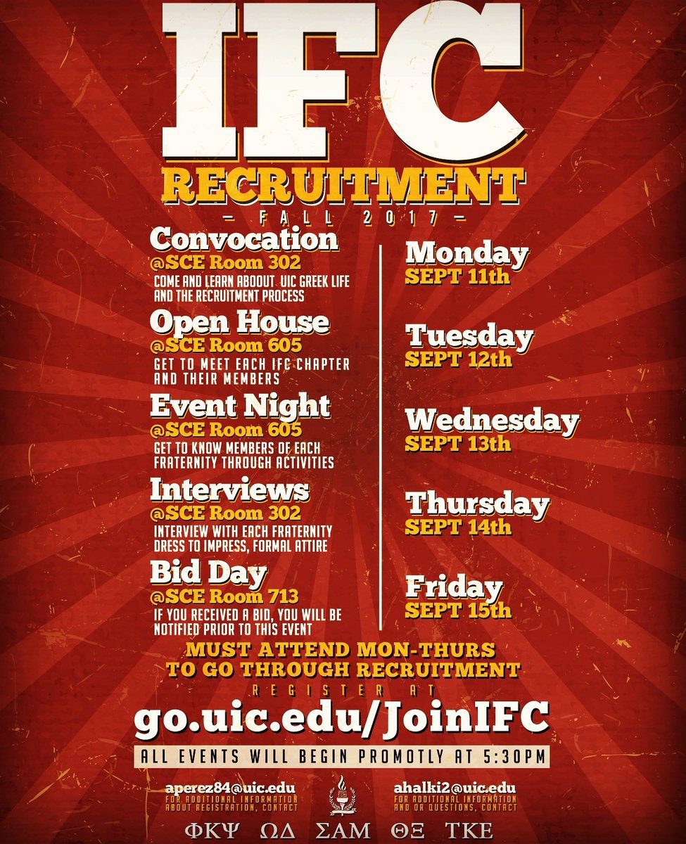 Flyer For A Fraternity Rush